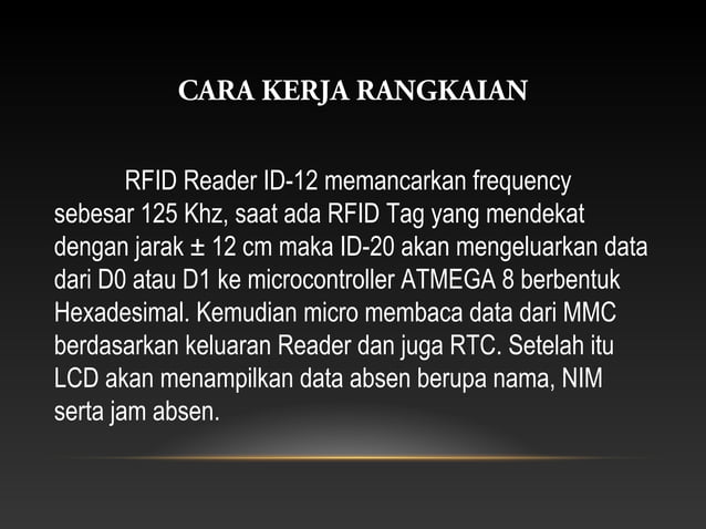 Absen scan bersistem rfid | PPT