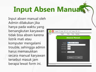 Petunjuk Manual Absensi karyawan 3 | PPT