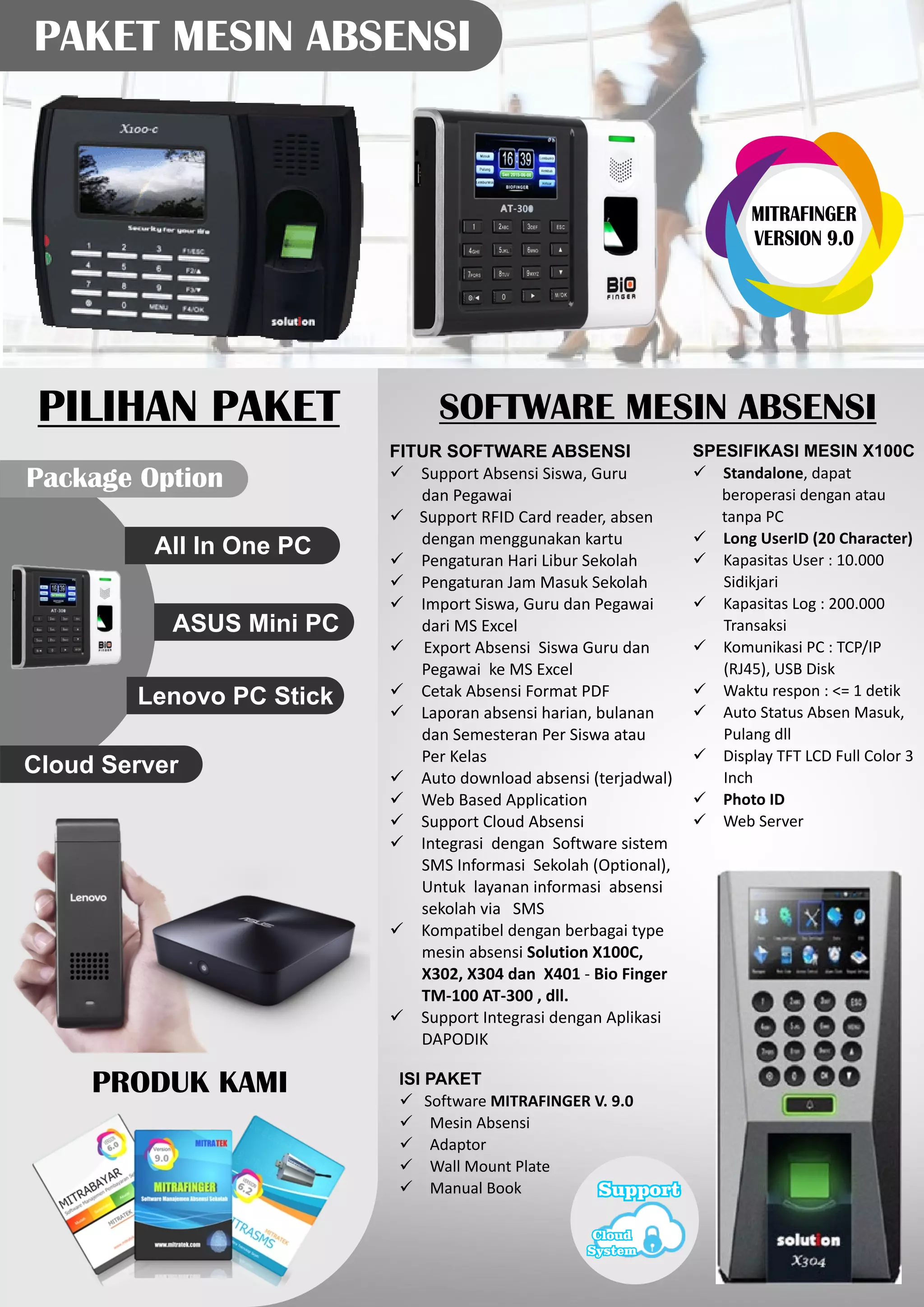 PAKET MESIN ABSENSI MITRATEK | PDF