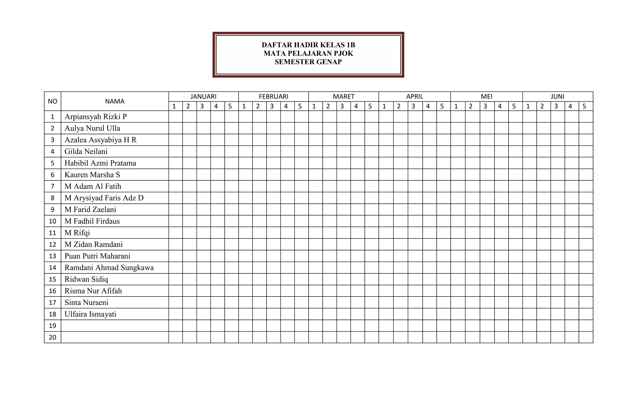 absensi siswa kelas 1.docx