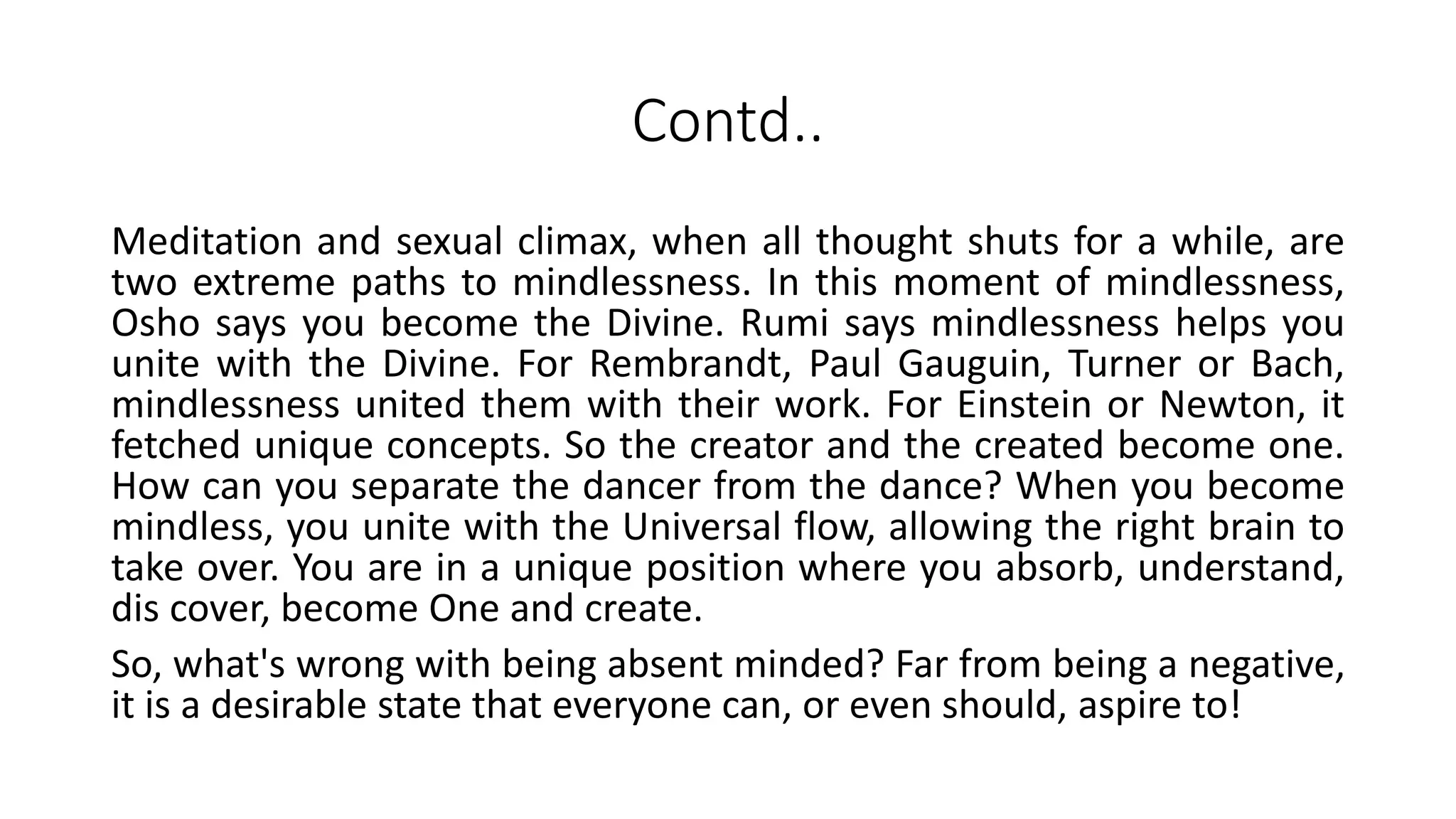 Absent minded | PPTX