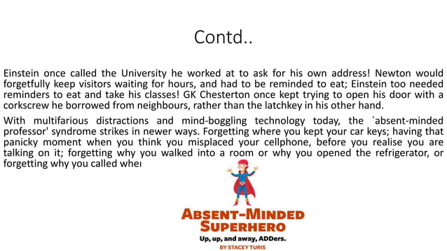 Absent minded | PPT | Free Download