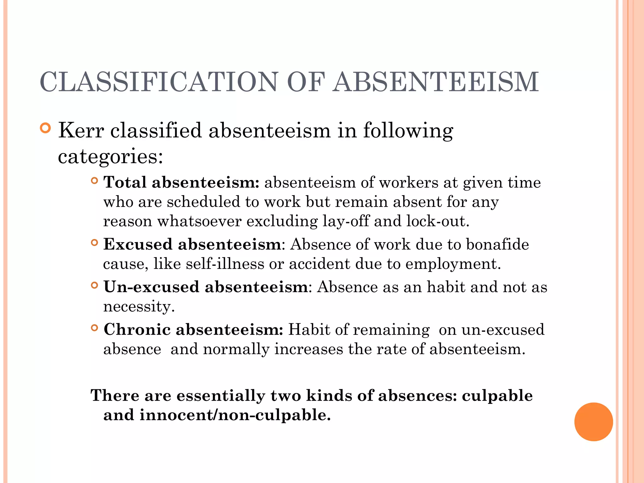 Absenteeism | PPT
