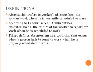 Absenteeism | PPT