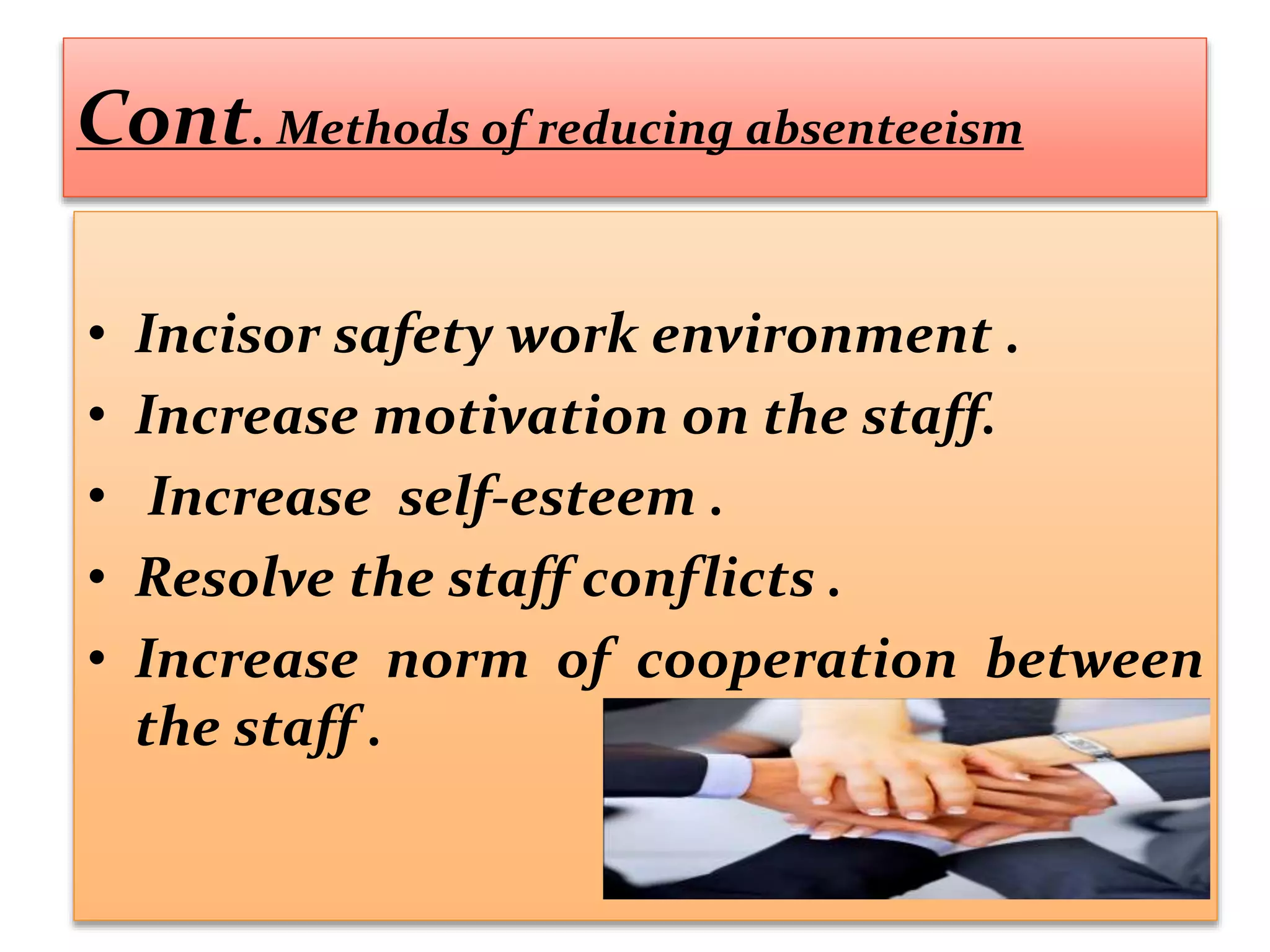 Absenteeism and turn over | PPTX
