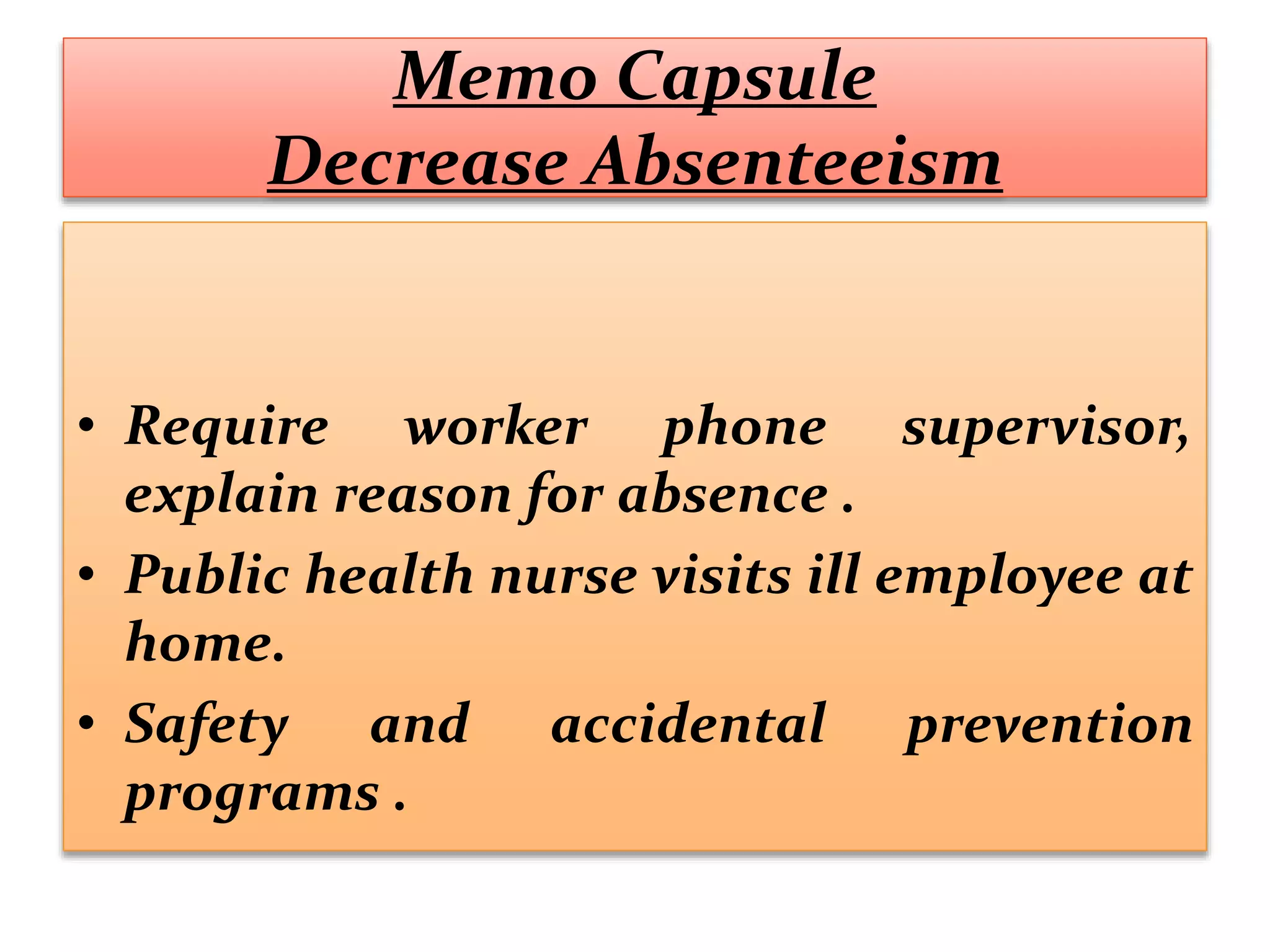 Absenteeism and turn over | PPTX