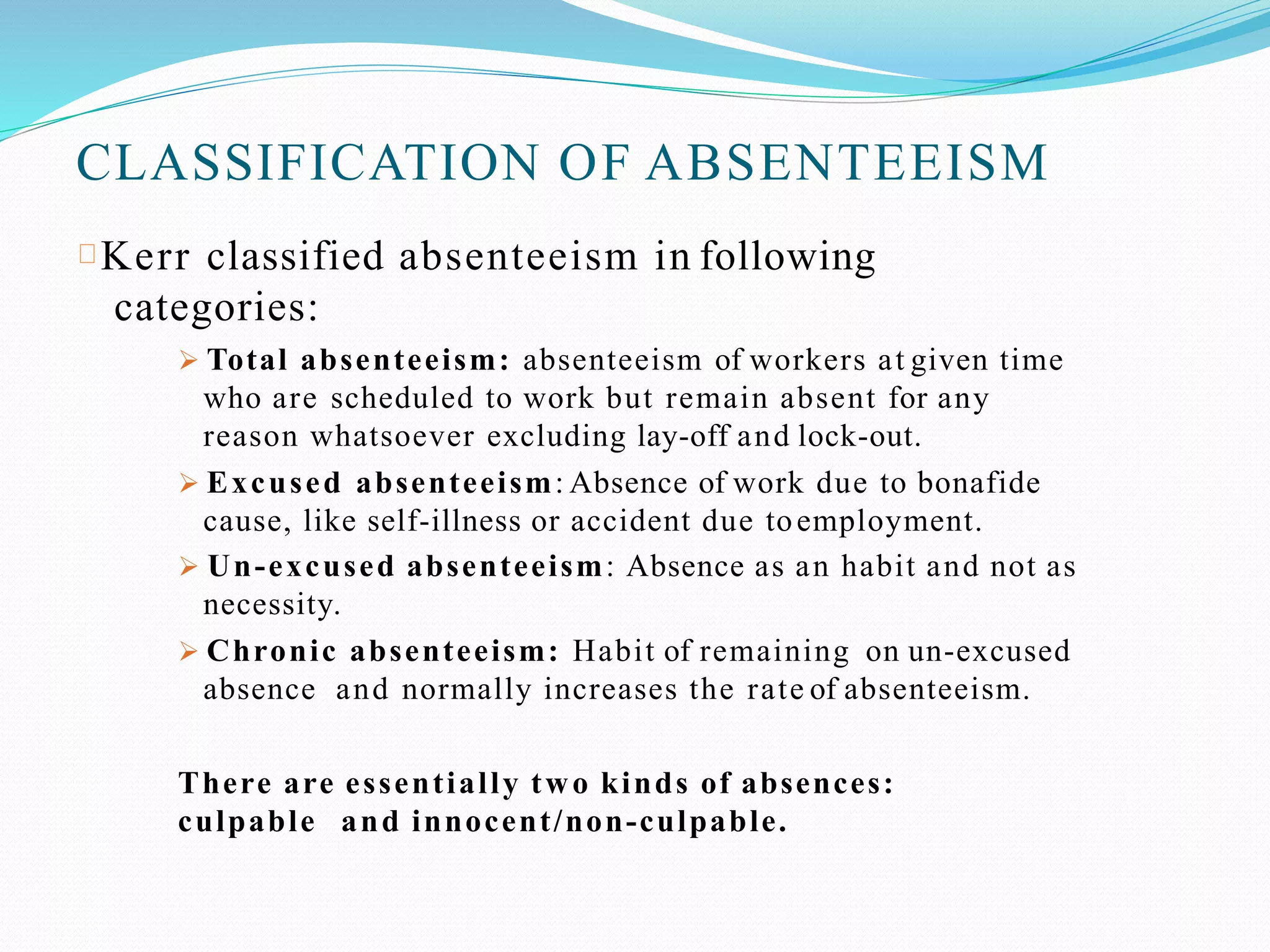 Absenteeism | PPTX