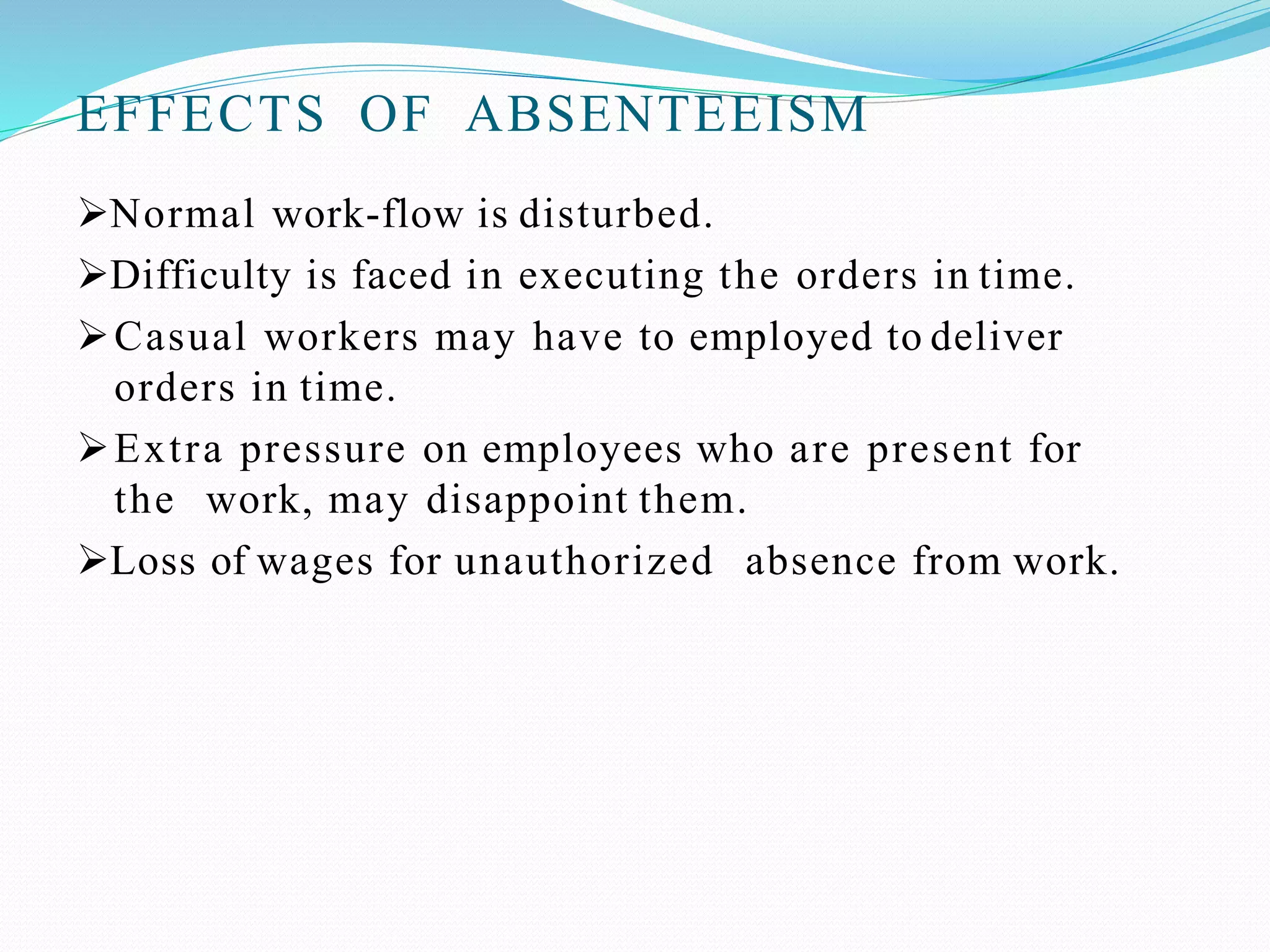 Absenteeism | PPTX