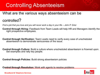 Absenteeism_Airtel.ppt