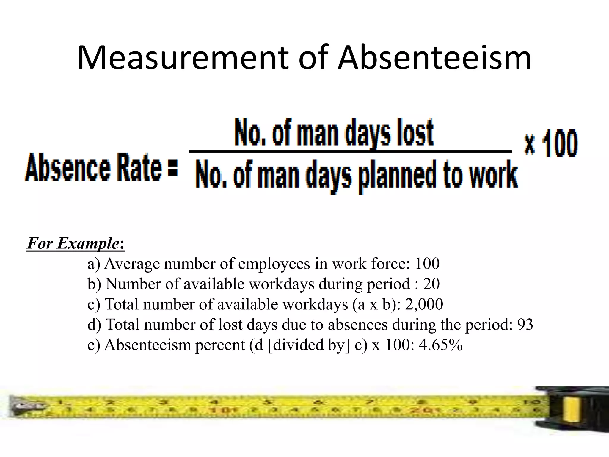 Absenteeism of employees my ppt | PPTX