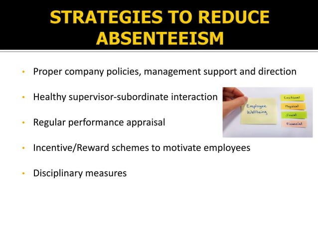 Employee Absenteeism in the organisation | PPT