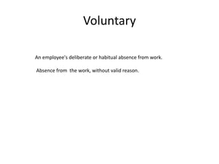 Absenteeism | PPTX