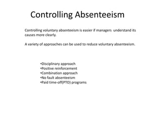 Absenteeism | PPTX