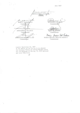 Absentee voting ofw | PDF