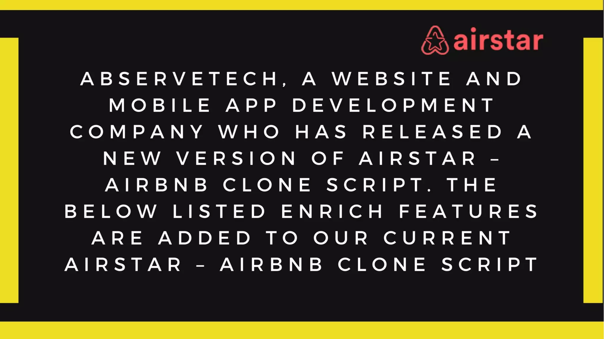 Abservetech releases new version of airstar airbnb clone script | PPT