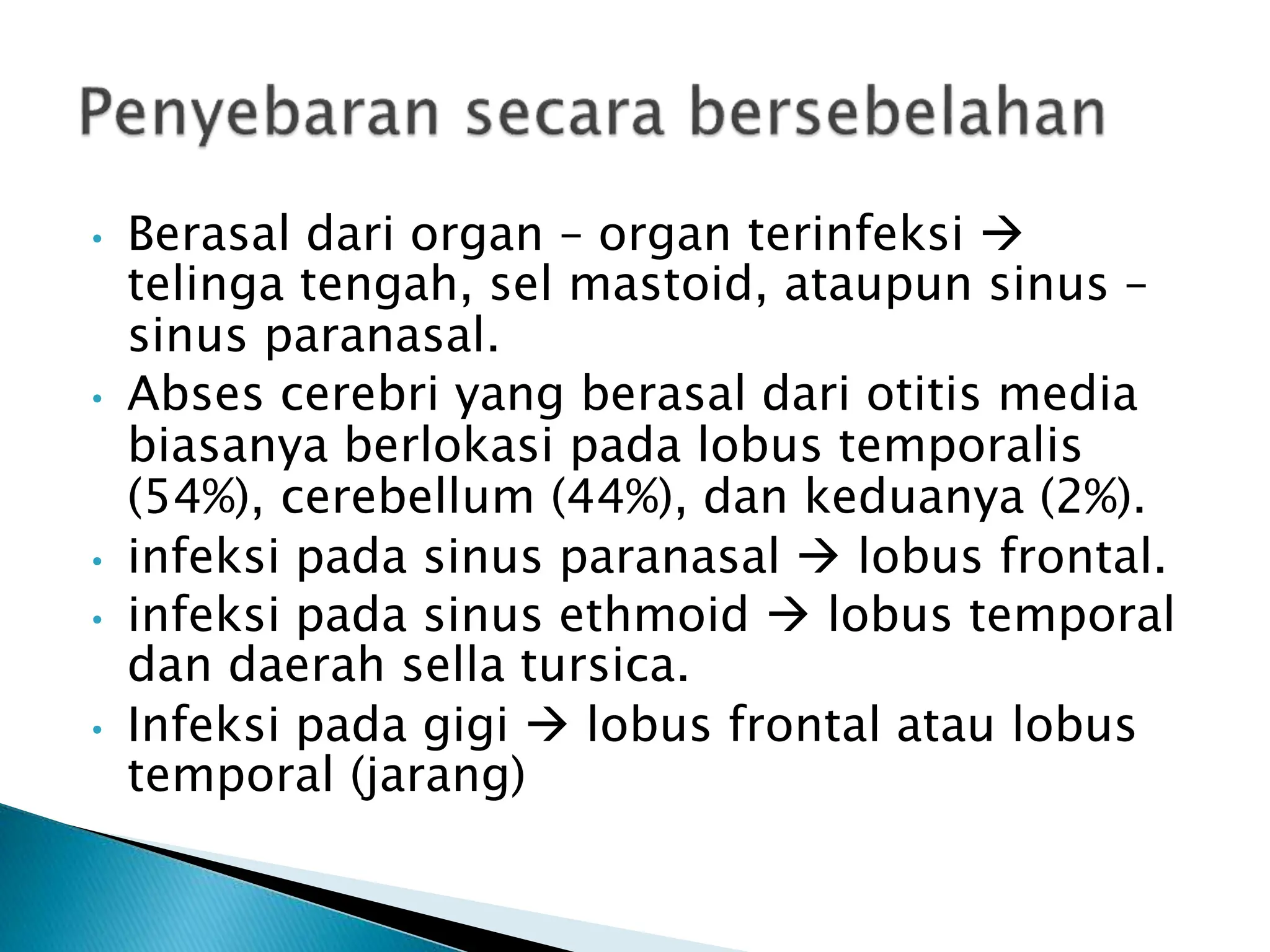 Abses Cerebri pada Pediatrik dan tatalaksananya | PPT