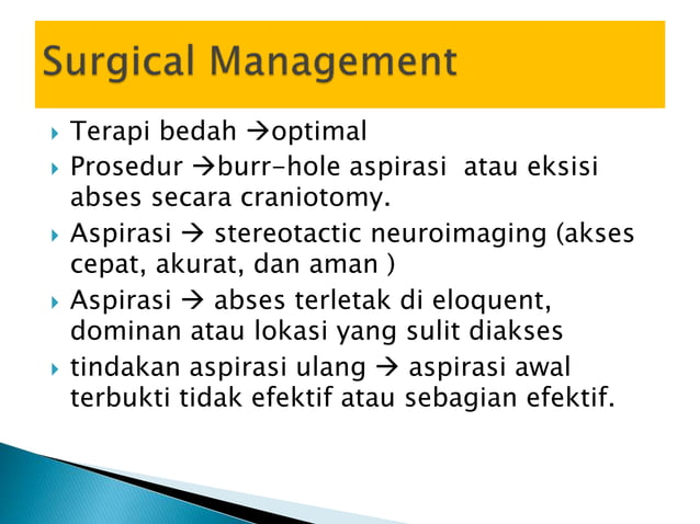 Abses Cerebri pada Pediatrik dan tatalaksananya | PPT