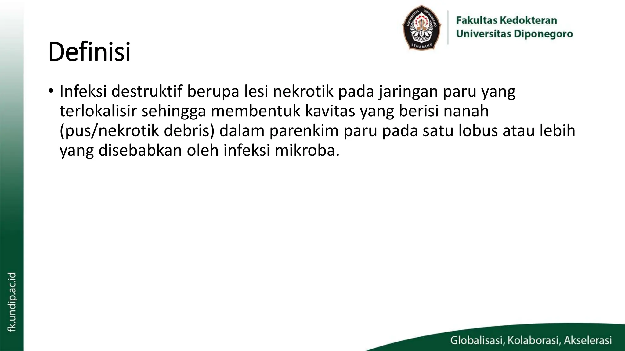 Abses paru - Diagnosis, tatalaksana, prognosis | PPTX