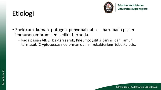 Abses paru - Diagnosis, tatalaksana, prognosis | PPTX