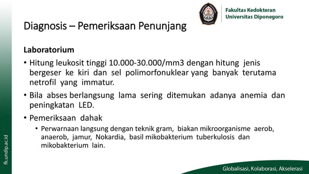 Abses paru - Diagnosis, tatalaksana, prognosis | PPTX