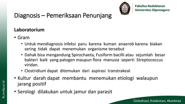 Abses paru - Diagnosis, tatalaksana, prognosis | PPTX