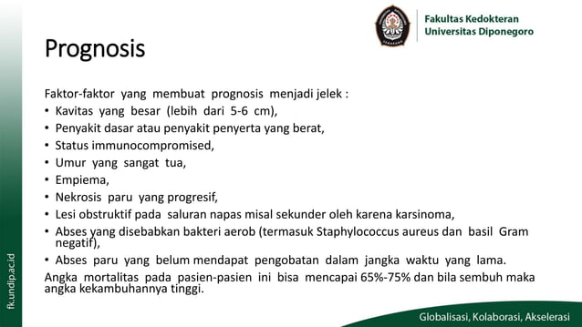 Abses paru - Diagnosis, tatalaksana, prognosis | PPTX