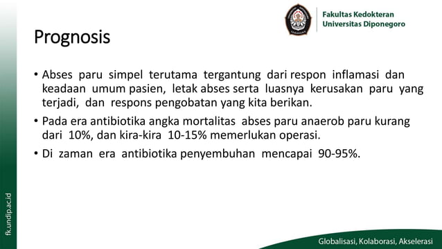 Abses paru - Diagnosis, tatalaksana, prognosis | PPTX