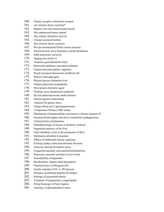 Absite and Surgical Boards - Bullet points | DOC