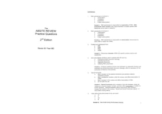 ABSITE Review: Practice Questions, Second Edition 2nd edition by FIser ...