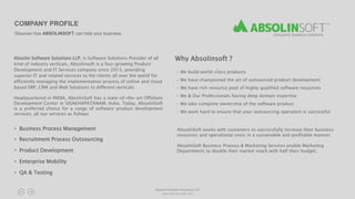 HOSPITAL ERP - ABSOLINSOFT | PPTX | Healthcare Industry | Industries