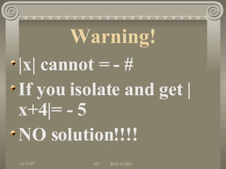 Absolute Value Equations | PPT