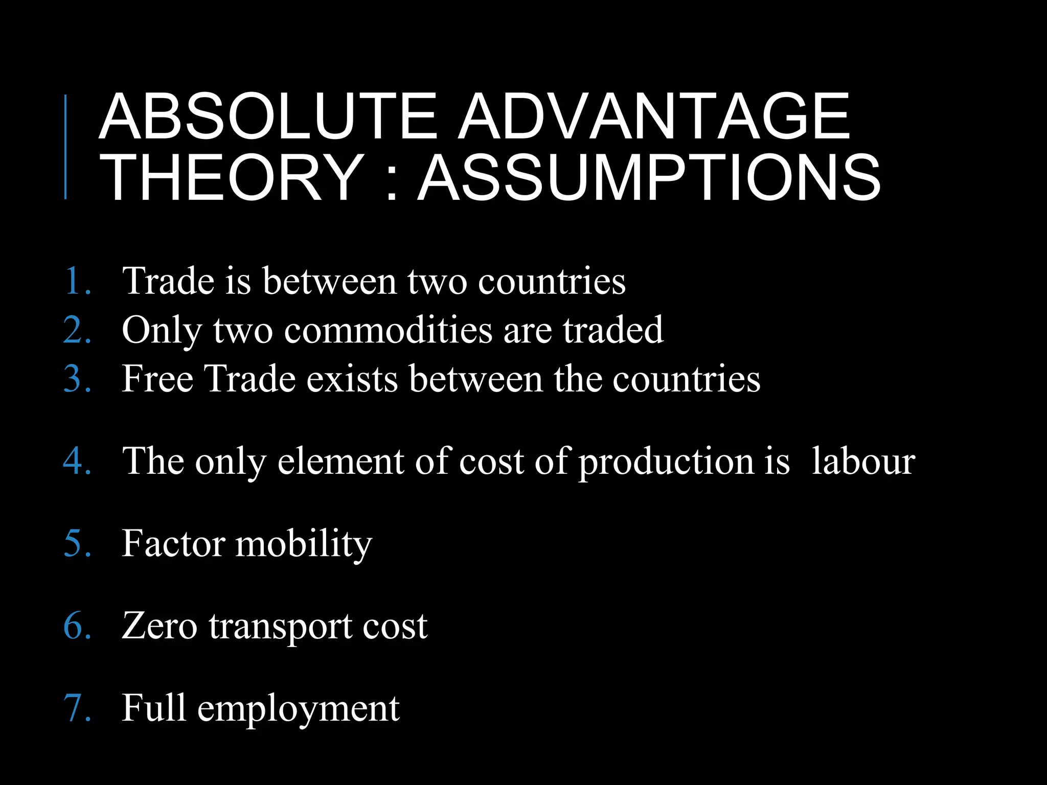 Absolute advantage theory | PPTX