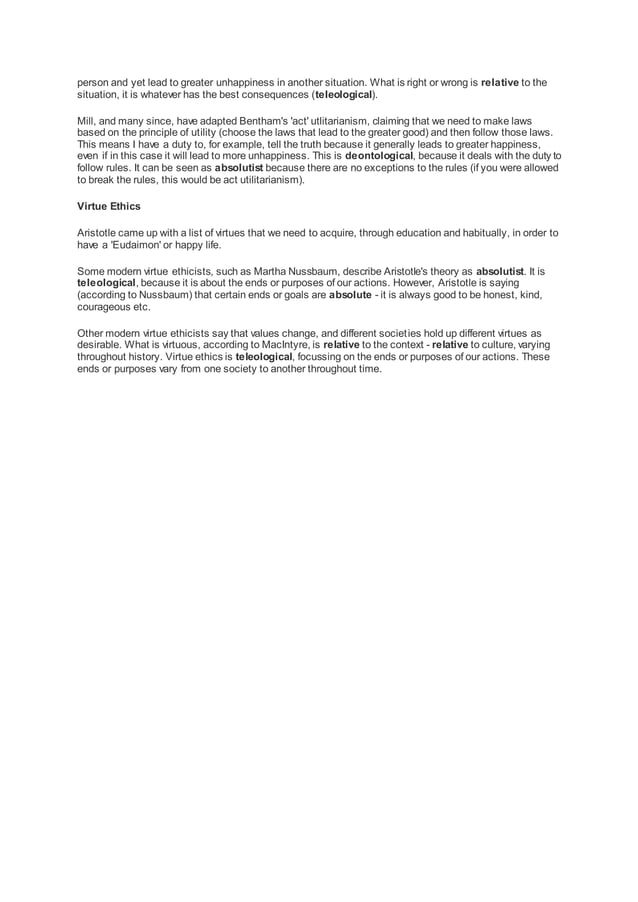 Absolute And Relative Morality Overview Docx Religion And Spirituality