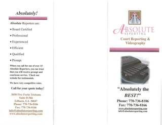 Absolute Brochure | PDF