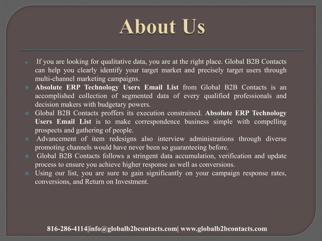 Absolute erp technology users list | PPT