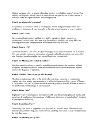 Absolute Home Health Care: Comprehensive Support for Quality Living at ...