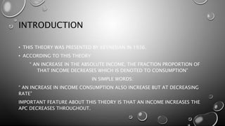 Absolute income hypothesis | PPTX