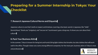 Japan Bound: Preparing for a Summer Internship in Tokyo | PPTX