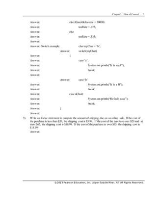 Absolute Java 5e Savitch Test Bank | DOCX