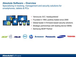 Absolute Software & Lojack – 2014 Overview | PDF