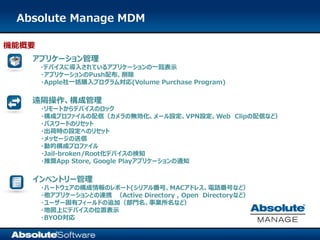 Absolute manage mdm概要 201506 | PDF