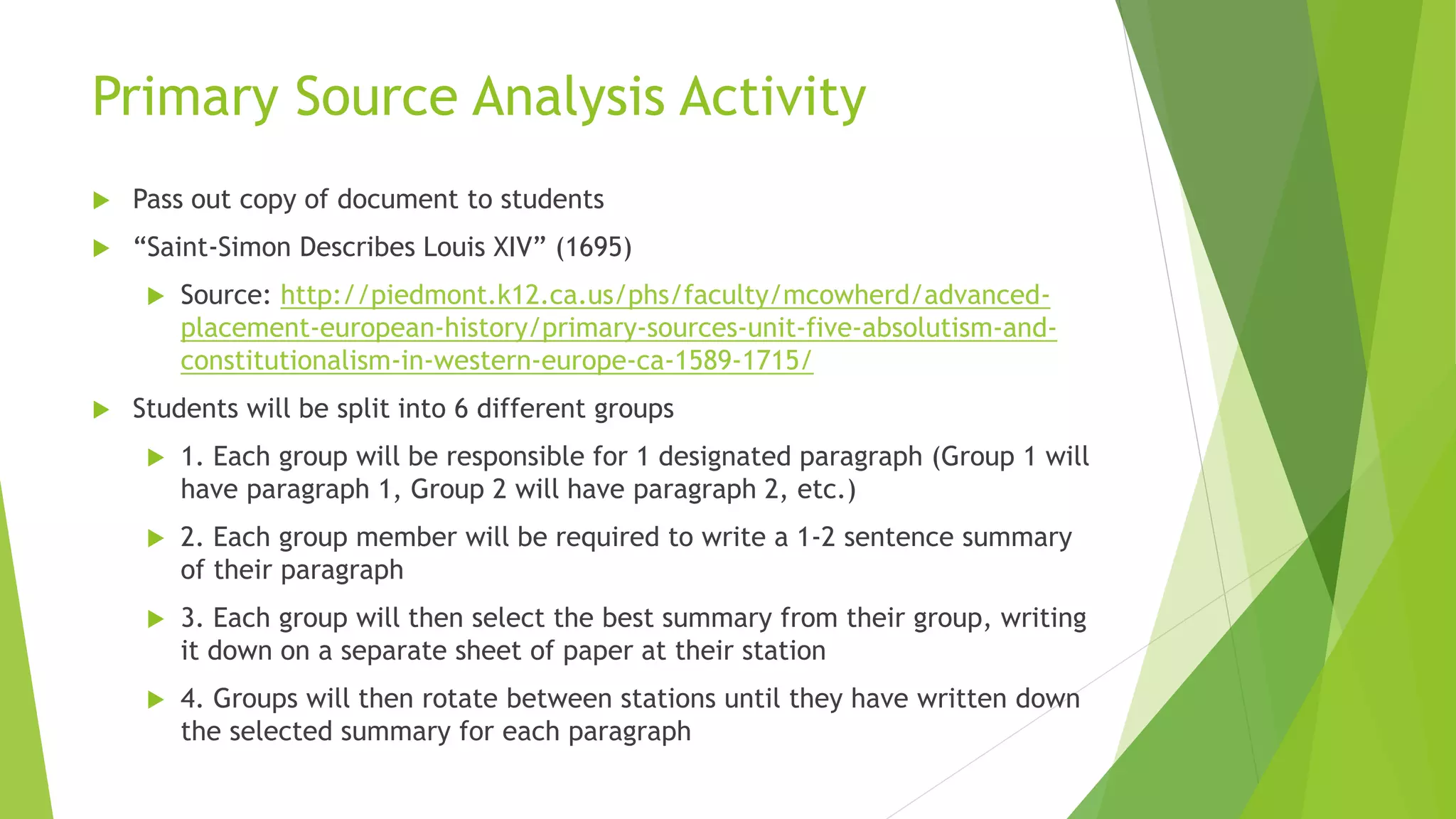 Absolute monarchs lesson 3 (louis xiv pt. 1) | PPTX