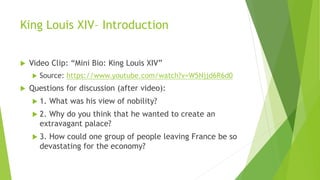 Absolute monarchs lesson 3 (louis xiv pt. 1) | PPTX