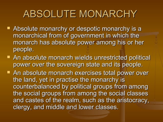 Absolute monarchy | PPT