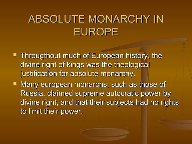 Absolute monarchy | PPT