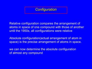 Absolute & relative configuration | PPTX