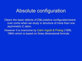 Absolute & relative configuration | PPTX