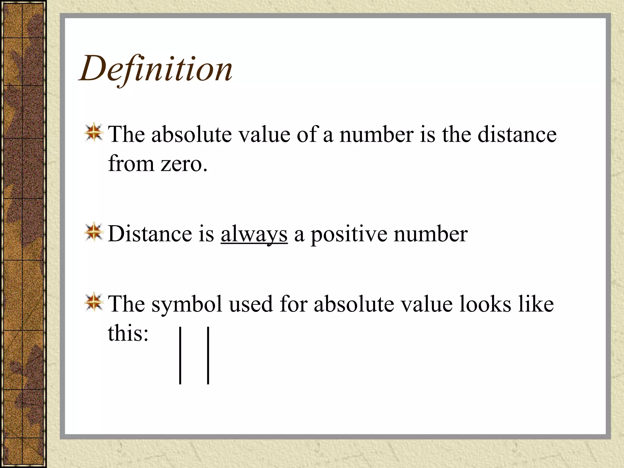 Absolute value | PPT