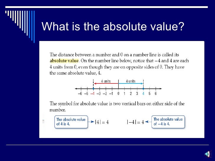 Absolute Value Absolute Value