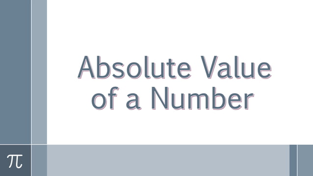 Absolute value | PPT
